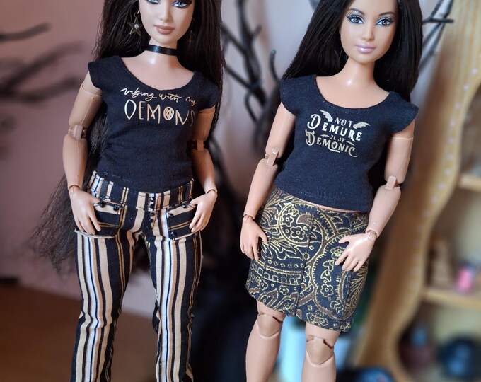 Alt Doll Outfits, Halloween Doll Clothes, Doll Pants, Fashion Doll ...