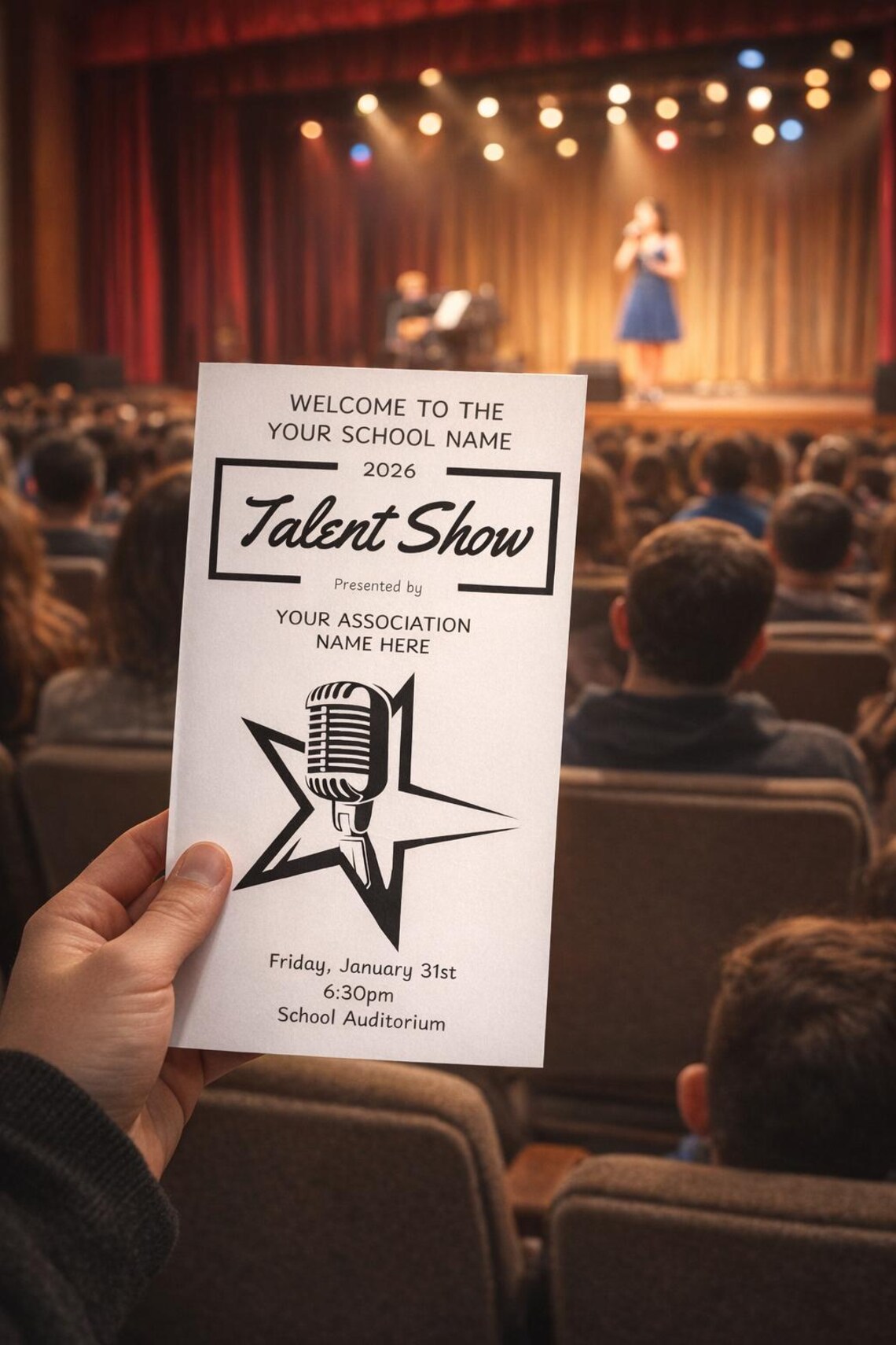 Talent Show Program - Editable Canva Template | 8.5 X 11 - Etsy