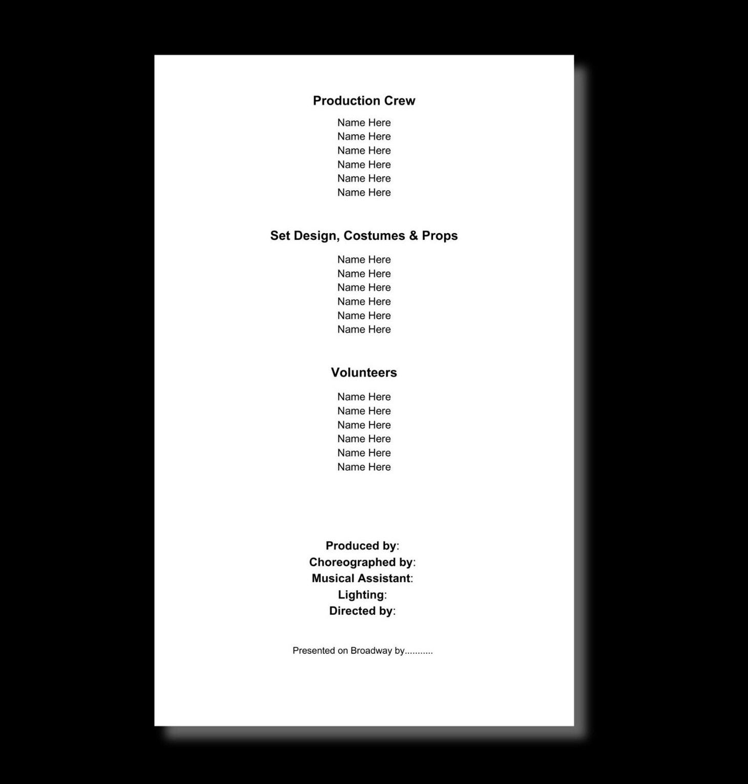 Editable Canva Program/playbill Booklet Template - Etsy