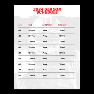 Editable Canva Football League Program Template - Etsy