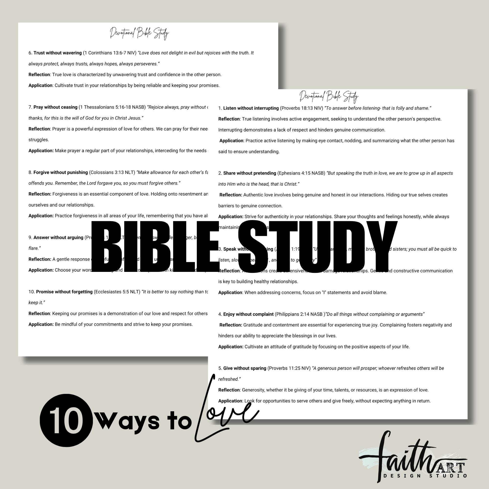10 Ways to Love Others Well- PRINTABLE ONLY Christian Digital Faith ...