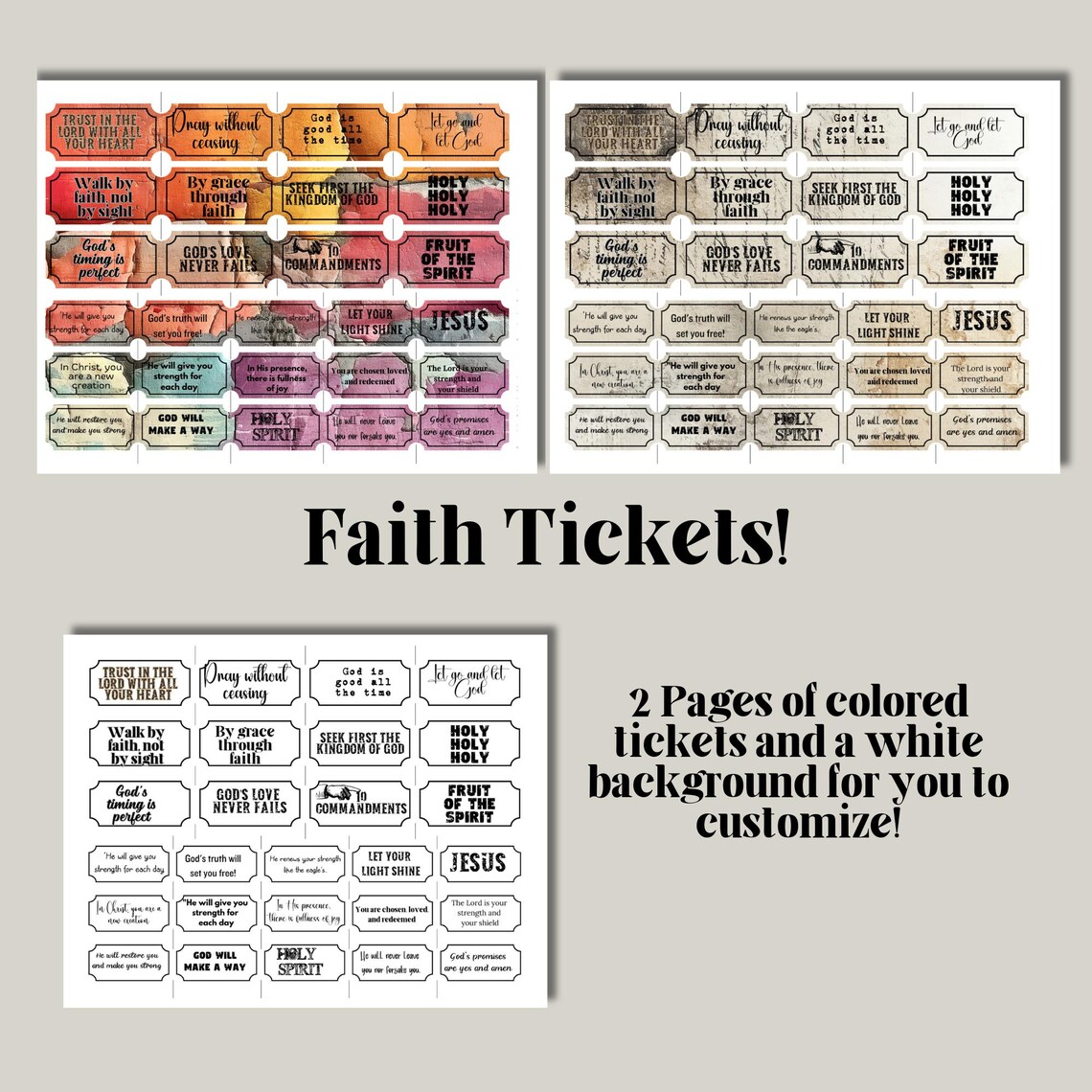 Ephemera: 421 Faith Vintage Tickets for Junk Journaling, Art Journaling ...