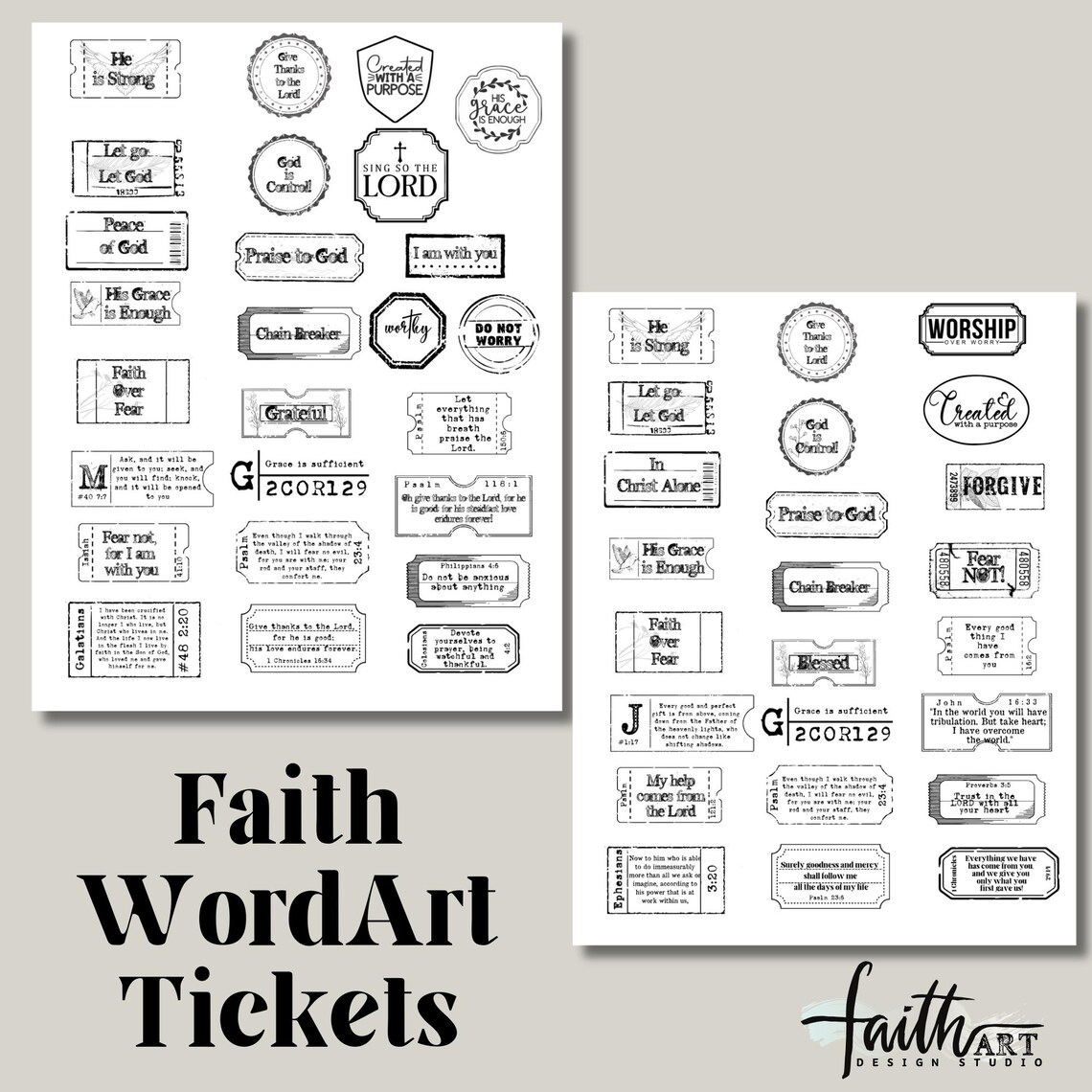 Ephemera: 421 Faith Vintage Tickets for Junk Journaling, Art Journaling ...