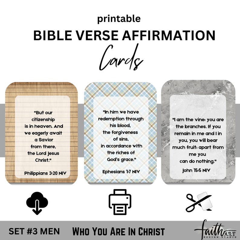 Printable Christian Affirmation Cards | You Are Who God Says You Are ...