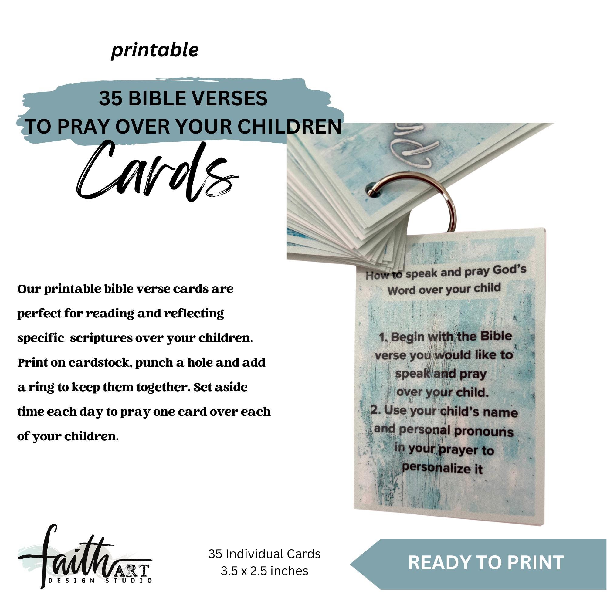 Bible Verse Cards: Inspirational Printable Christian Affirmations for ...