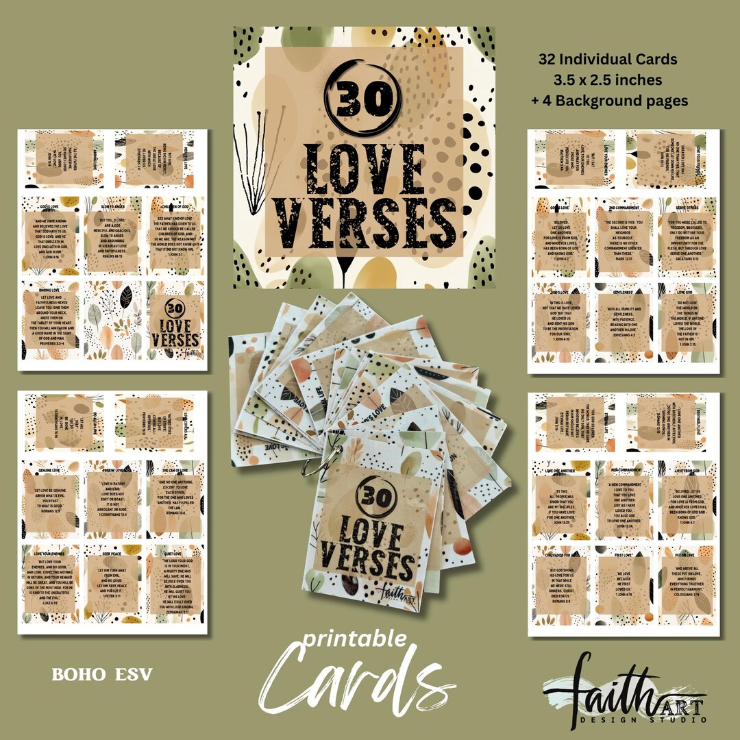 Bible Affirmation Prayer Cards Digital | Printable Christian Cards |30 ...