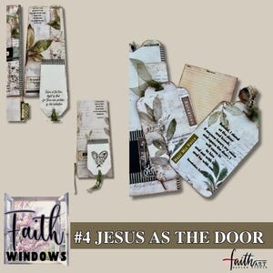 Faith Windows #4 Jesus as the Door Christian Digital Junk Journal Bible ...