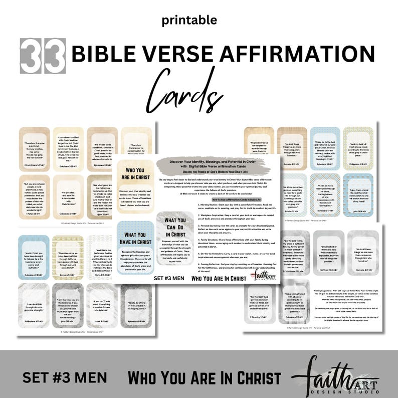 Printable Christian Affirmation Cards | You Are Who God Says You Are ...