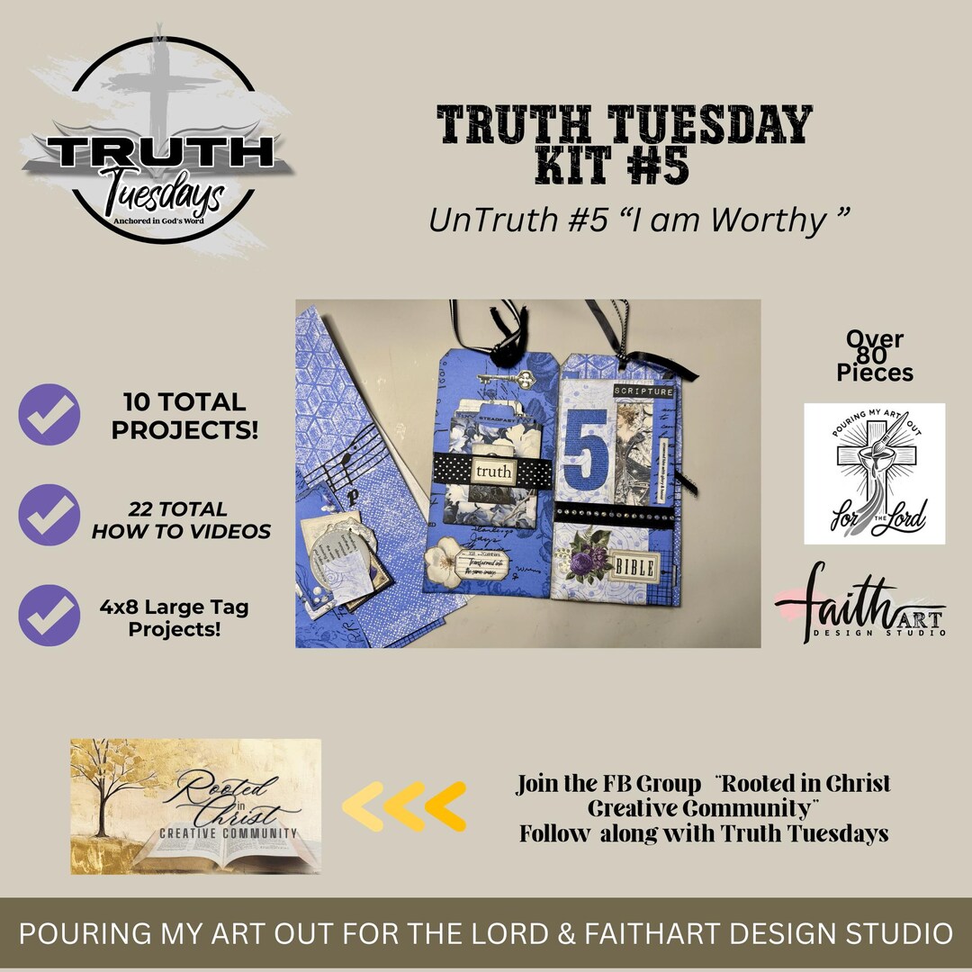 Truth Tuesday #5 Bible Study Kit Christian Jesus Digital Junk Journal ...