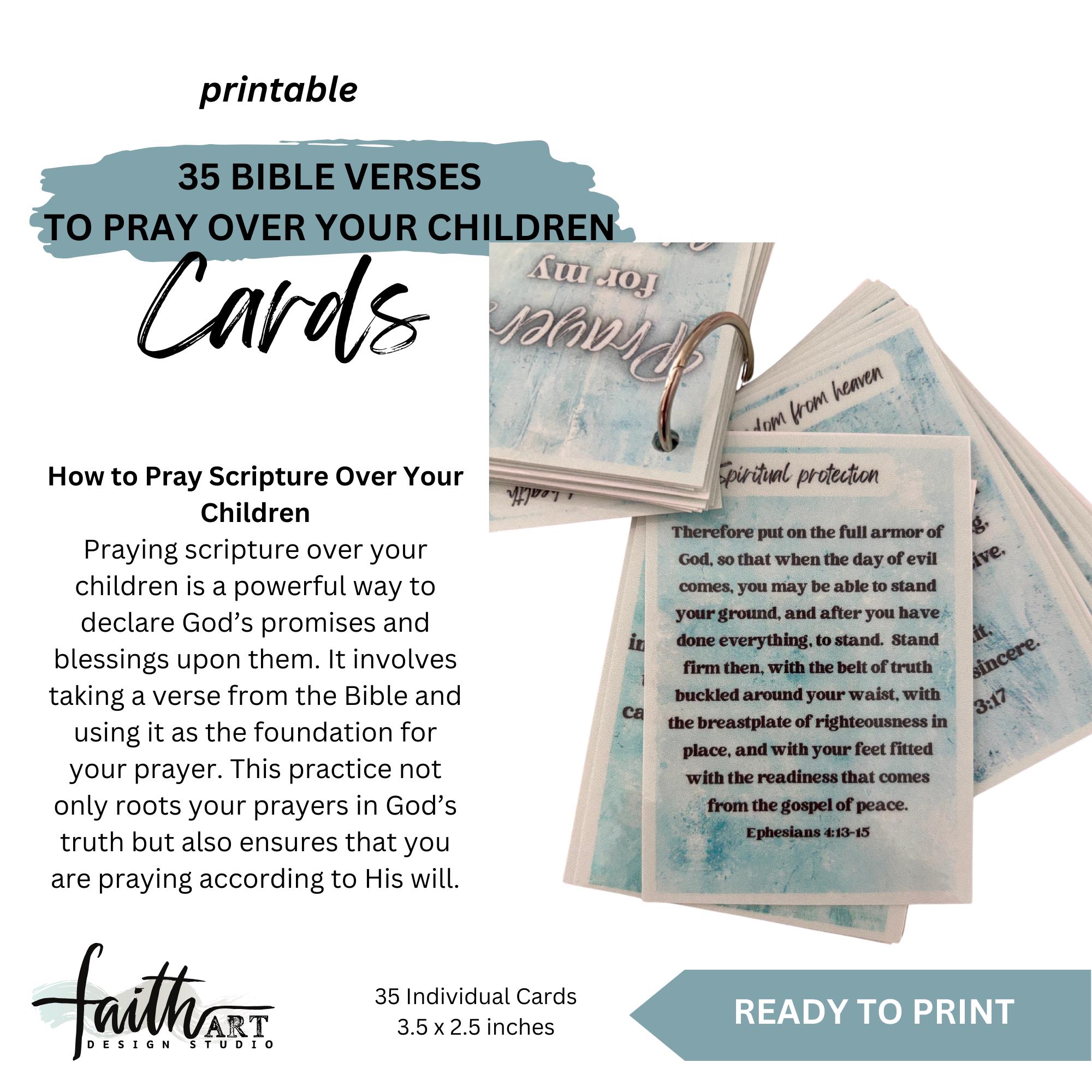 Bible Verse Cards: Inspirational Printable Christian Affirmations for ...