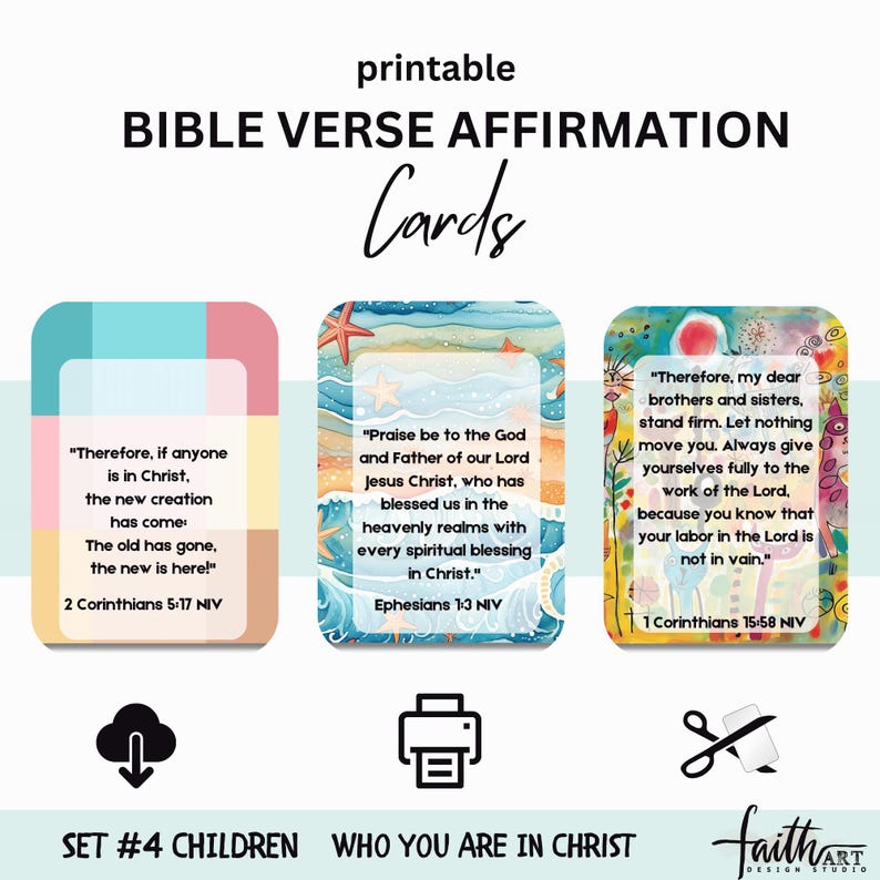 Printable Christian Affirmation Cards You Are Who God Says You Are ...