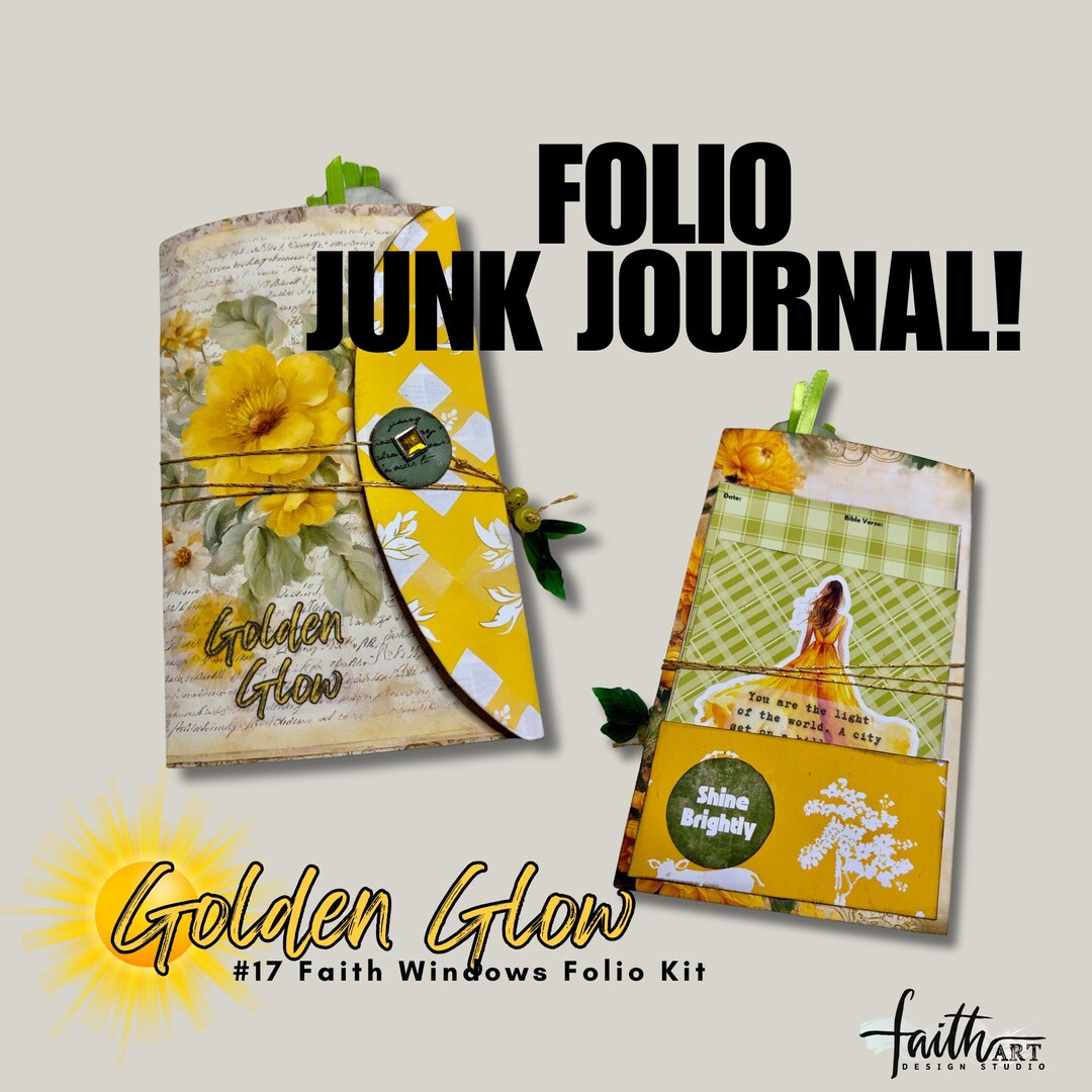 Faith Window #17 Golden Glow-christian Digital Folio Faith Junk Journal ...