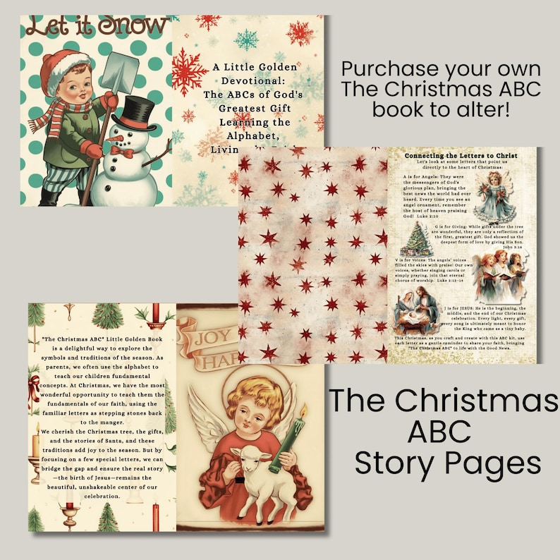 My Little Golden Journal Digital Kit: the Christmas ABC Edition Vintage ...