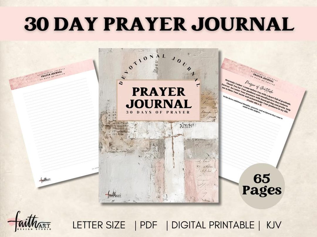 Prayer Journal | 30 Day Christian Journal Kit | Scripture & Devotional ...