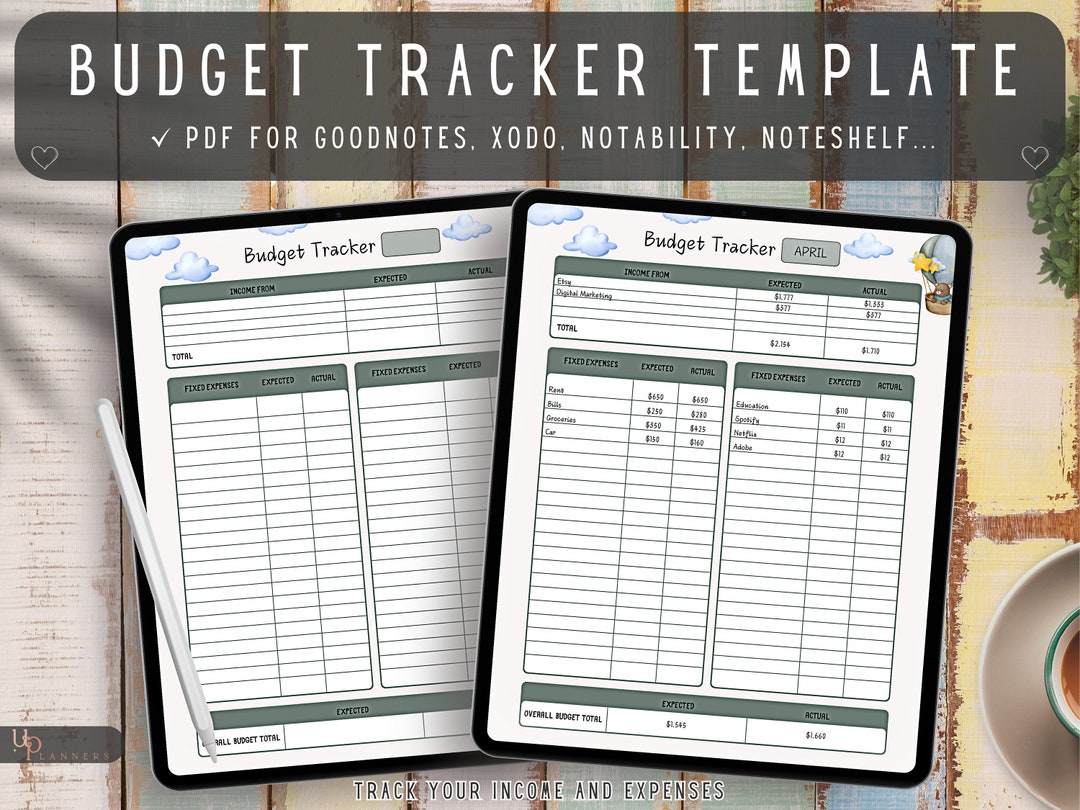 Budget Template, Goodnotes Template, Monthly Budget, Weekly Budget ...
