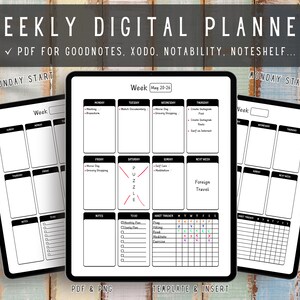 Weekly Planner Goodnotes Template, Digital Planner Pdf, Goodnotes ...