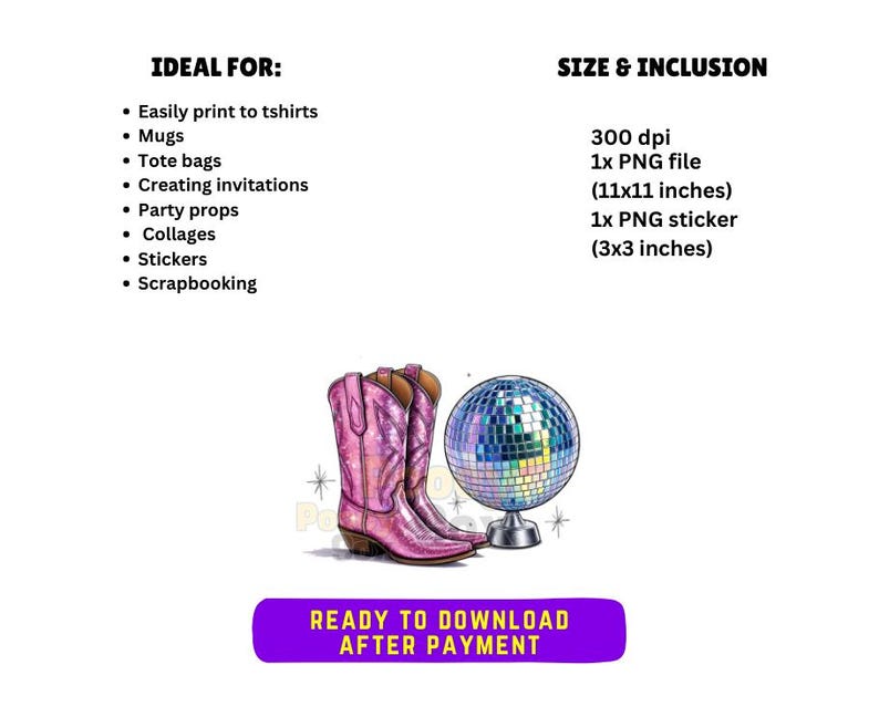 Disco Ball Cowboy Boots Png Cowgirl Boots Png Glitter Pink Disco ...