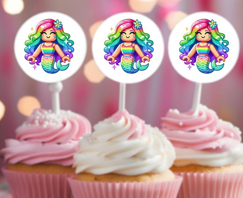 Roblox Girl Watercolor Cute Mermaid Png Nursery Clipart Watercolor ...