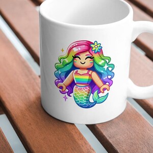 Roblox Girl Watercolor Cute Mermaid Png Nursery Clipart Watercolor ...