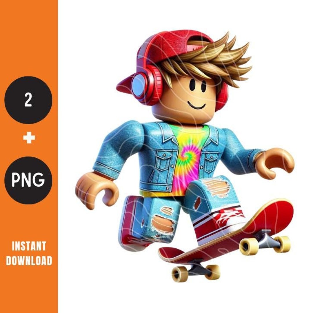 Roblox Boys Skater Gifte Roblox Png Digital Download Birthday-boy ...