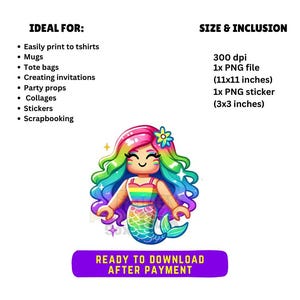 Roblox Girl Watercolor Cute Mermaid Png Nursery Clipart Watercolor ...