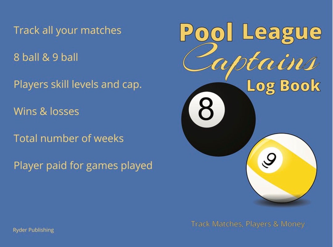 Pool League Captains Logbook - Etsy