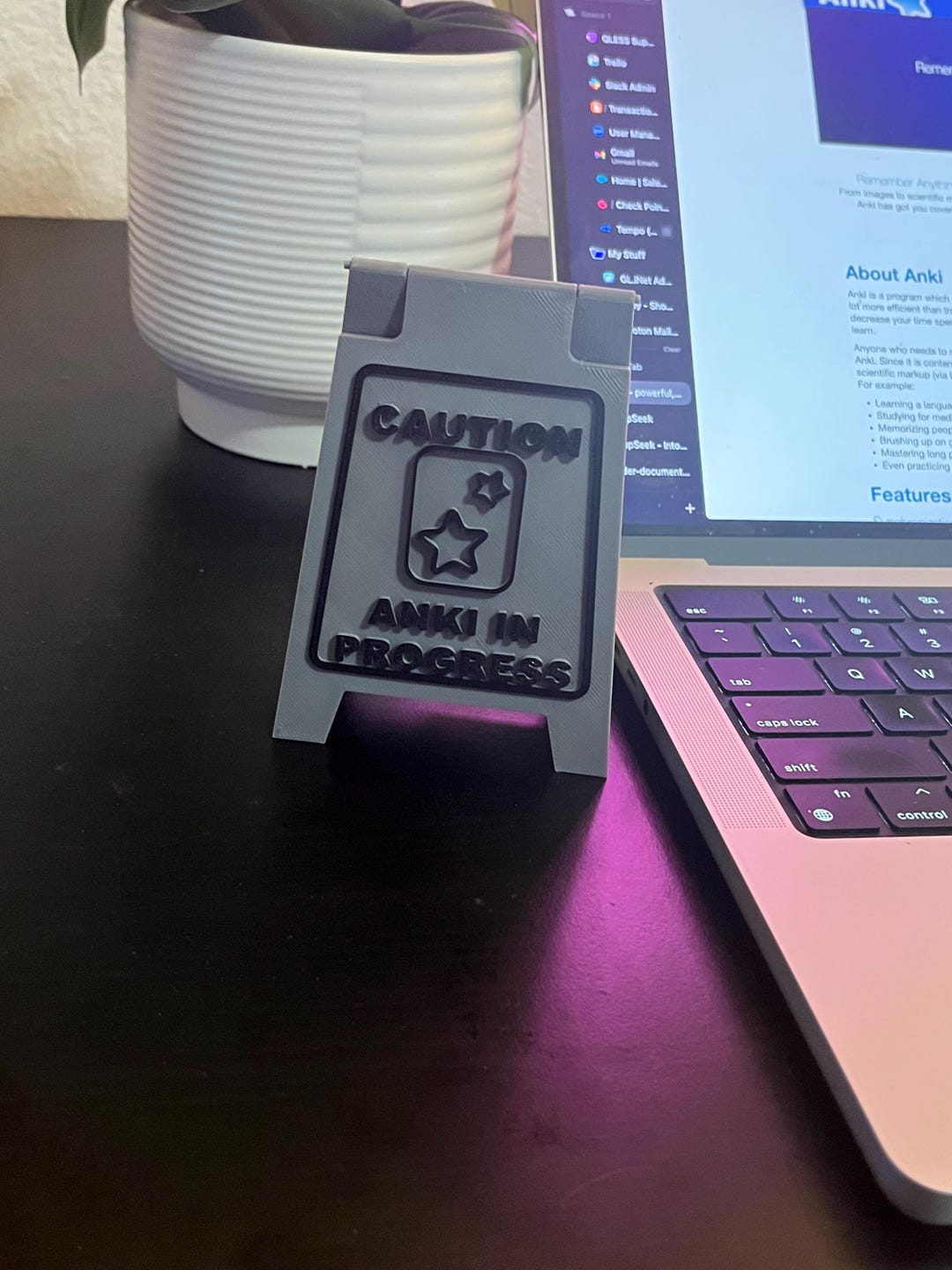 Mini "caution: Anki in Progress" Sign | Funny Med Student Desk Decor ...