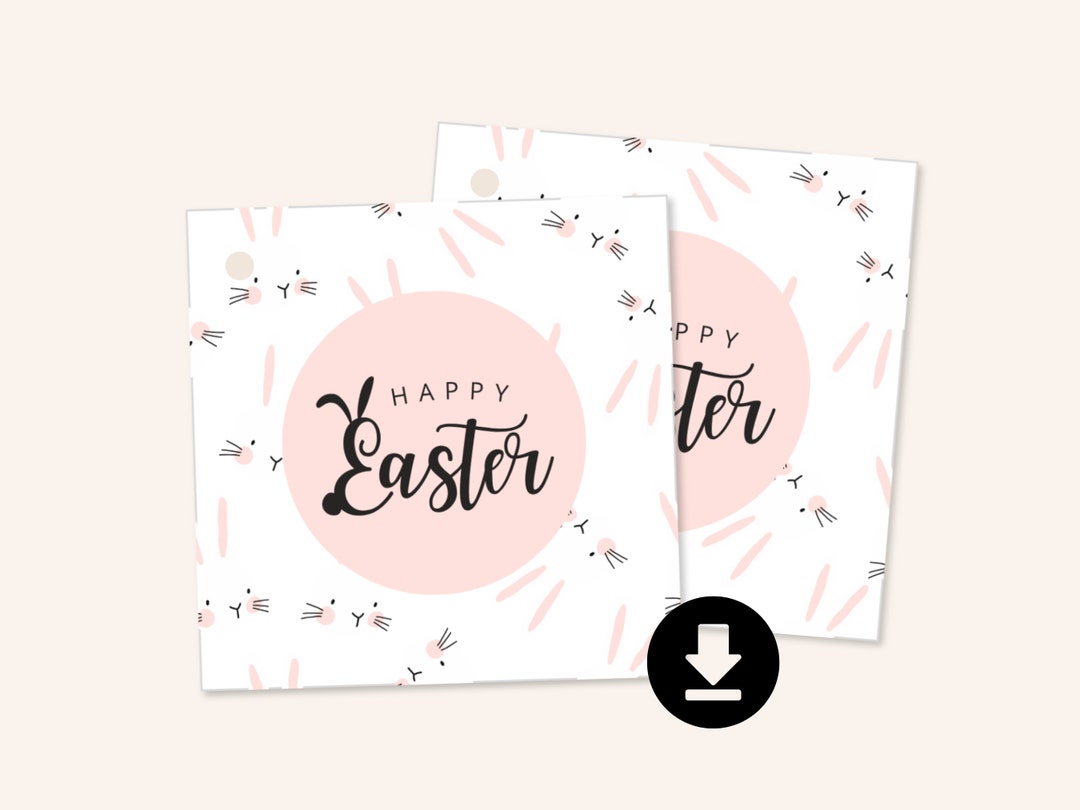 Printable Bunny Easter Gift Tags (digital Download) - Etsy