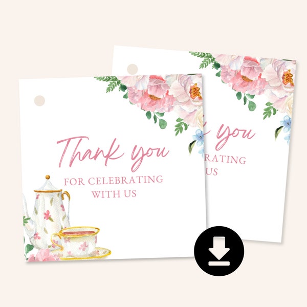 Tea Party Favor Tags - Etsy