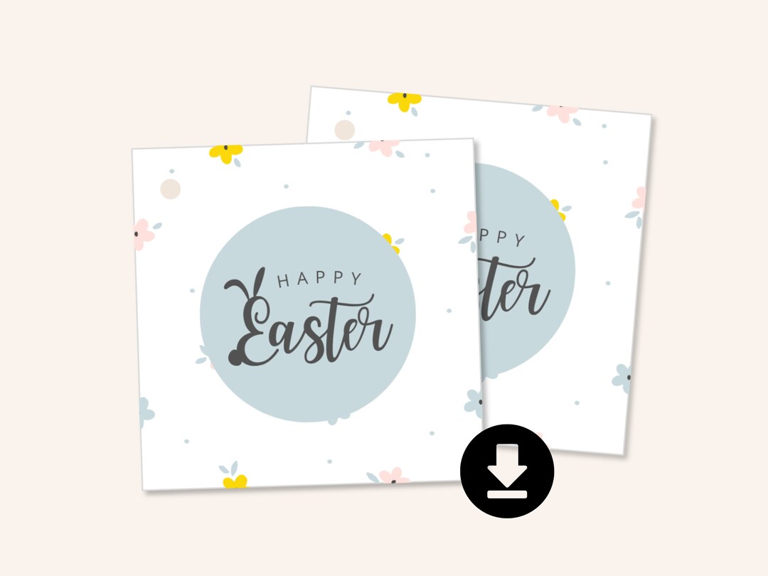 Floral Easter Gift Tags, Printable Flower Tags (digital Download) - Etsy