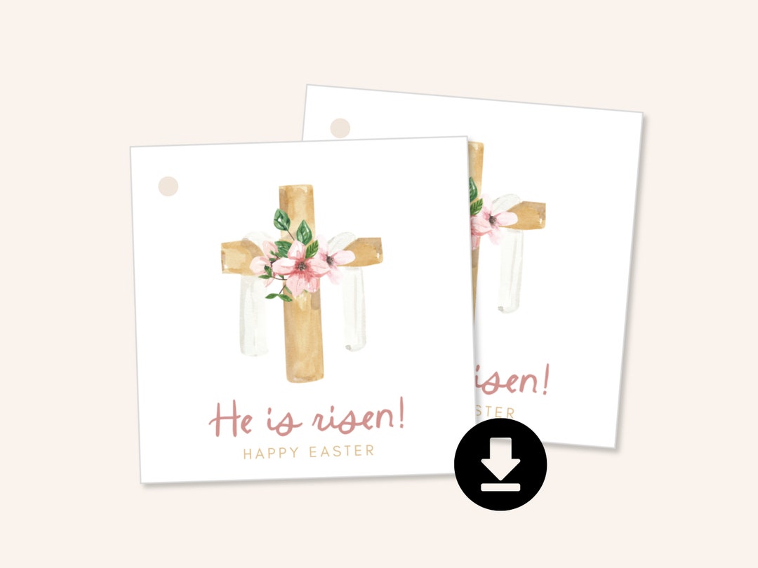 Christian Easter Gift Tags, Printable Christian Easter Tags, Easter ...