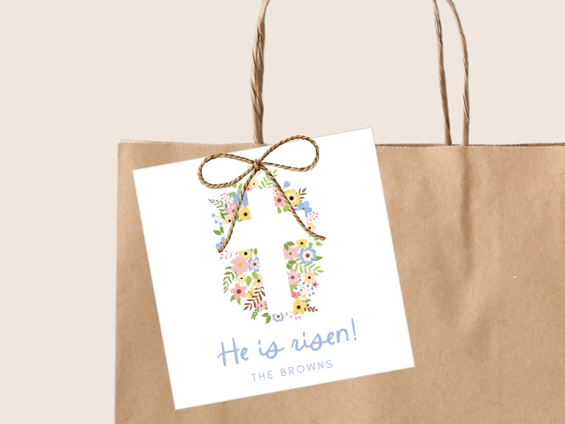 Custom Easter Gift Tags, Printable Christian Easter Tags, Easter Cards ...