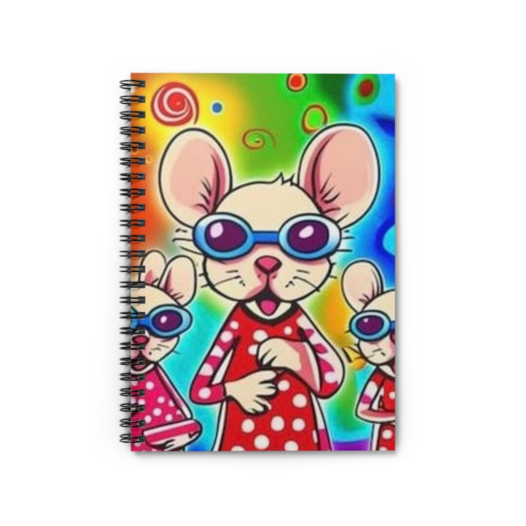 Buy LABMOUSE Notebook, Aesthetic School Notebook, Ruled Lined Notebook ...