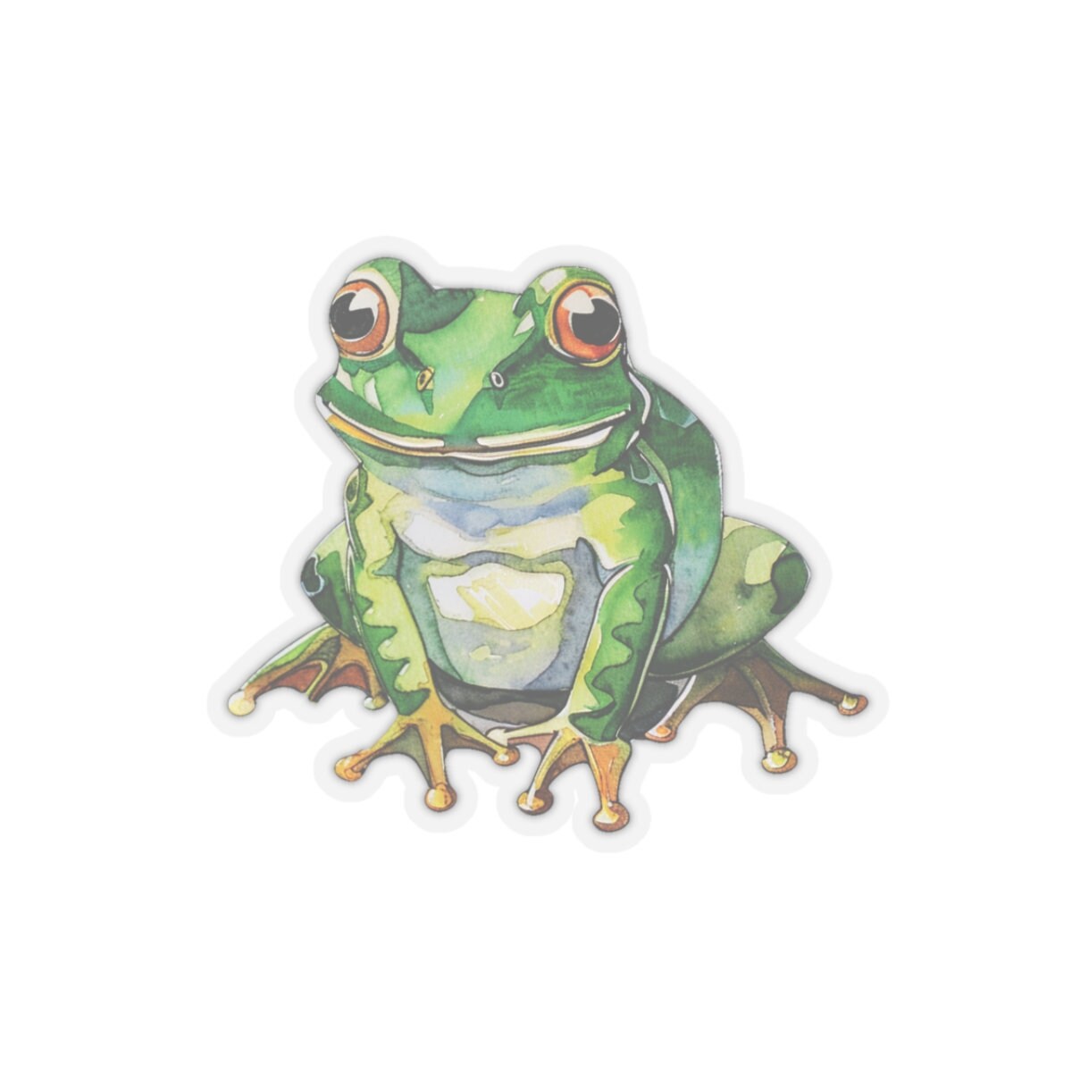 Green Frog 4 Decals Perfect for Deck Boxes, Tumblers, Laptops, Journals ...