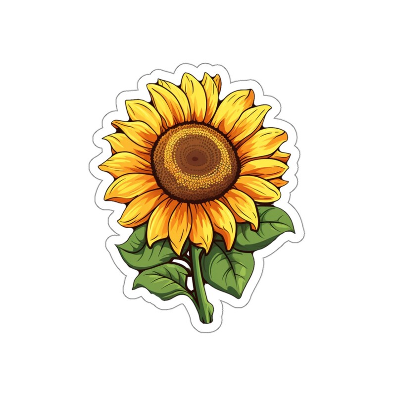 Sunflower Sticker | Sunflower Decal | Laptop Decal | Flower Stickers ...