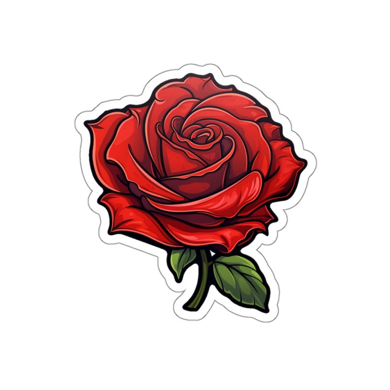 Red Rose 1+ Decals Perfect for Deck Boxes, Tumblers, Laptops, Journals ...