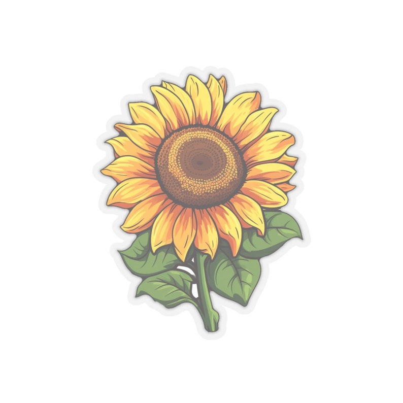 Sunflower Sticker | Sunflower Decal | Laptop Decal | Flower Stickers ...