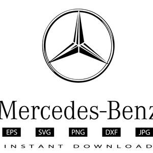 Mercedes Benz Vector / Instant Download / Print Cut Template / PNG ...