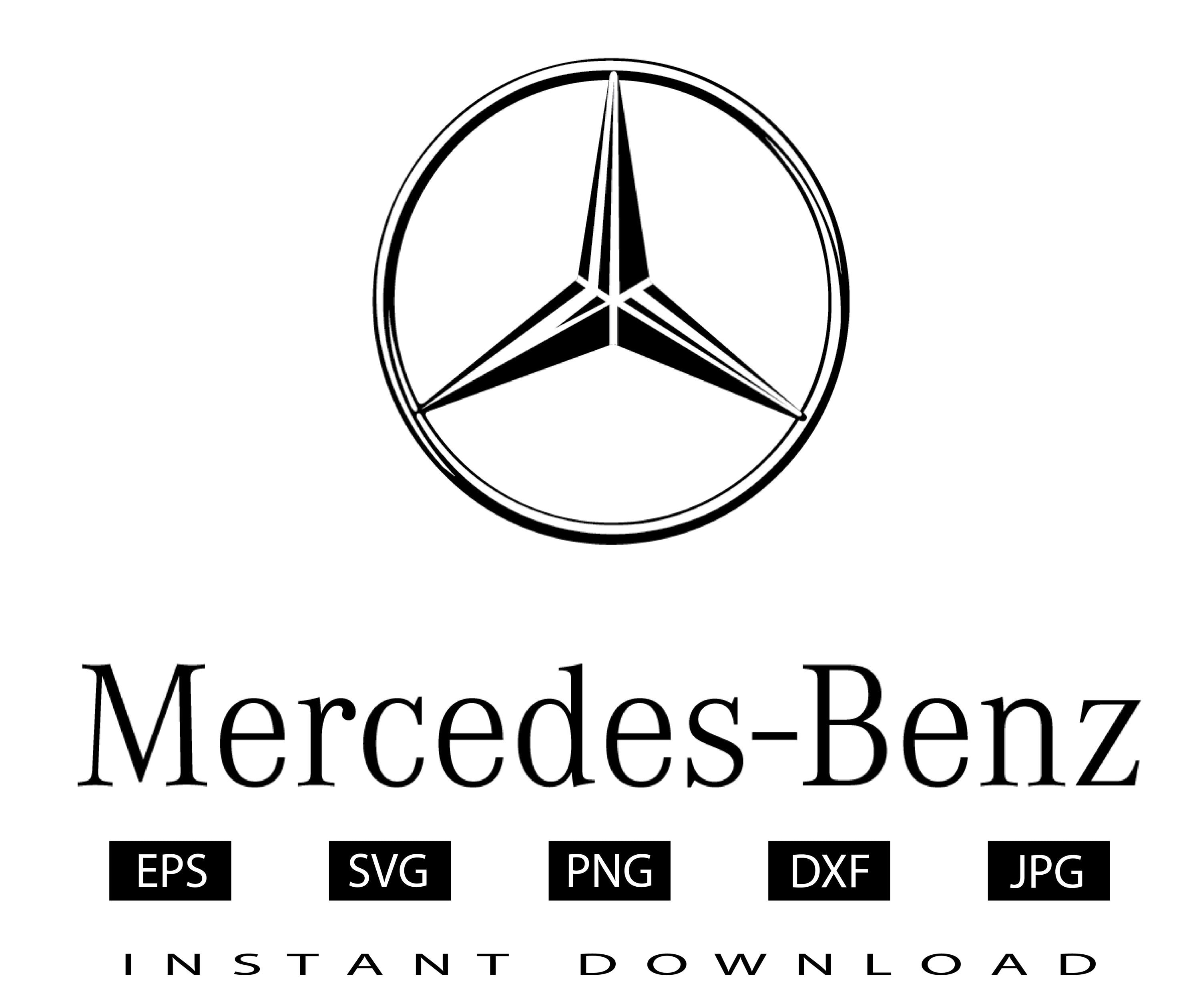 Mercedes Benz Vector / Instant Download / Print Cut Template / PNG ...