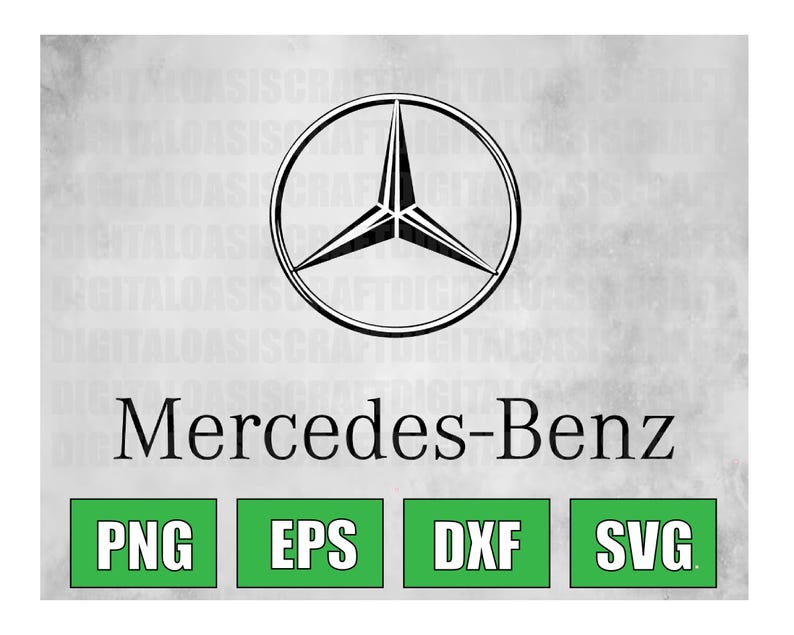 Mercedes Benz Vector / Instant Download / Print Cut Template / PNG ...