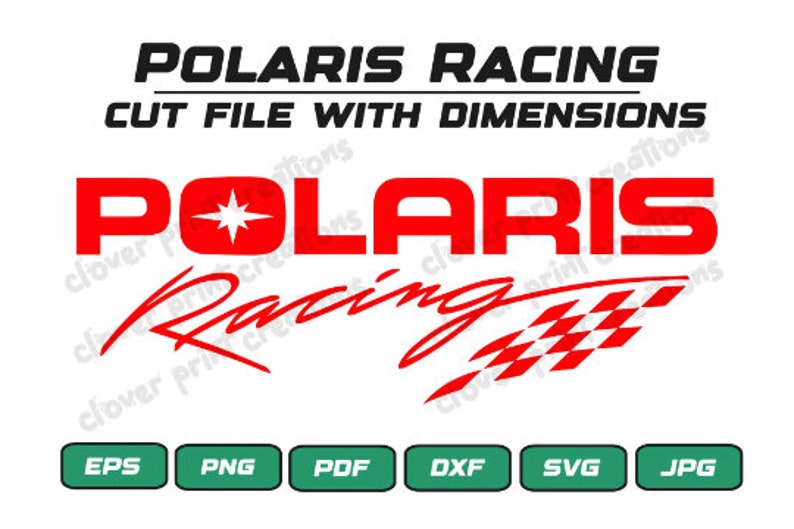Polaris Racing Cut Template With Dimensions - Instant Digital Download ...