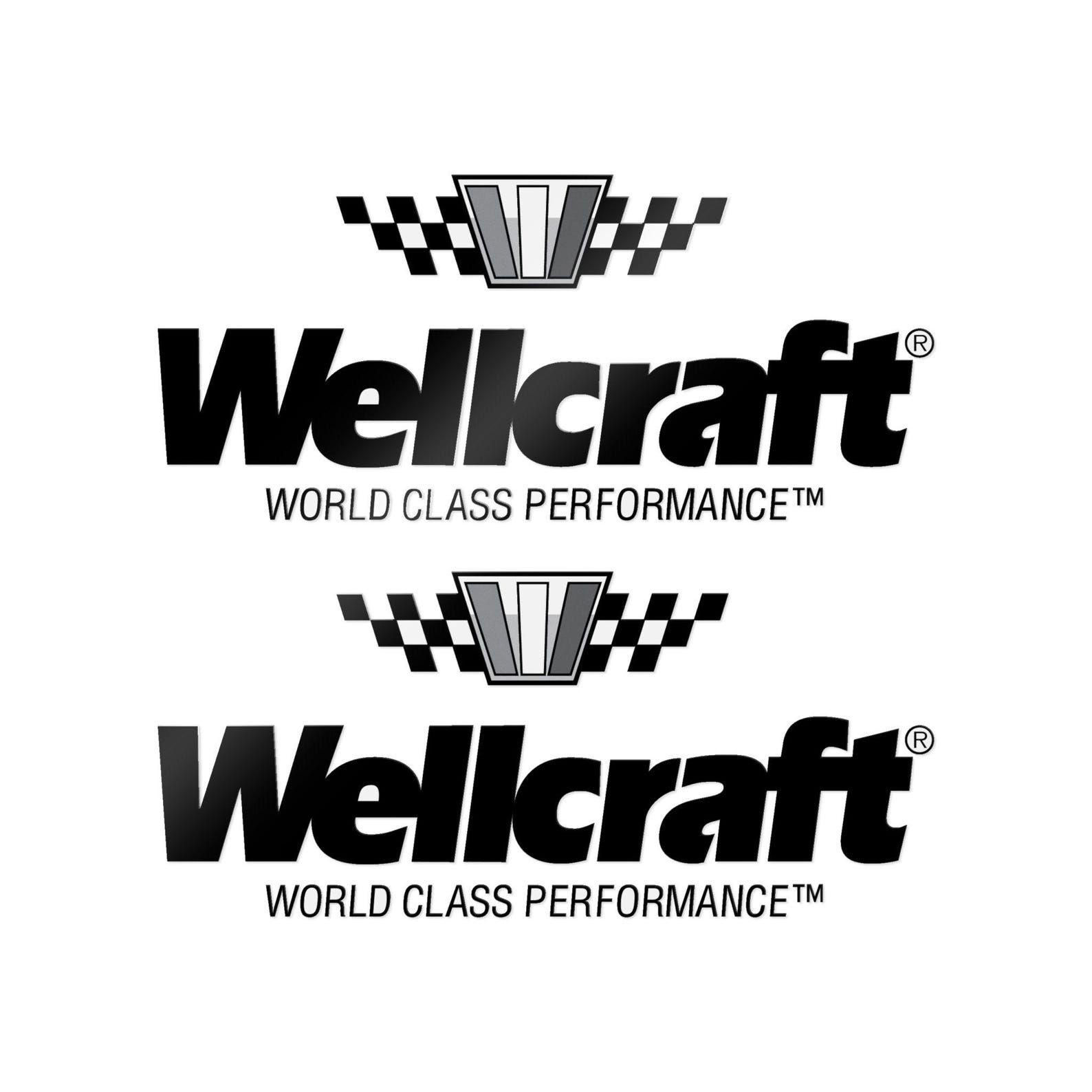 Wellcraft Boat Decals Sticker Set Aftermarket Replacement (DTF) 2pcs ...