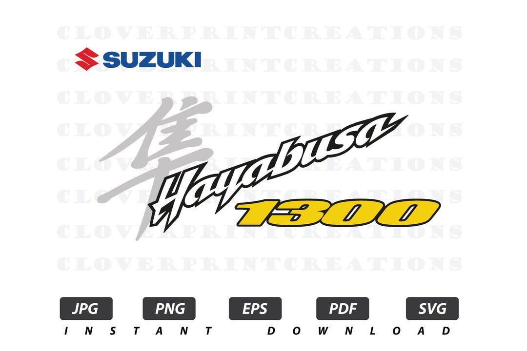Suzuki Hayabusa 1300 Vector / Instant Download / Print Cut Template ...