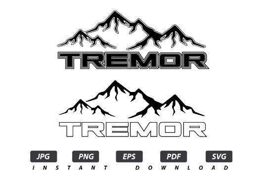 Tremor Offroad Mountains Logo / Instant Download / Print Cut Template ...