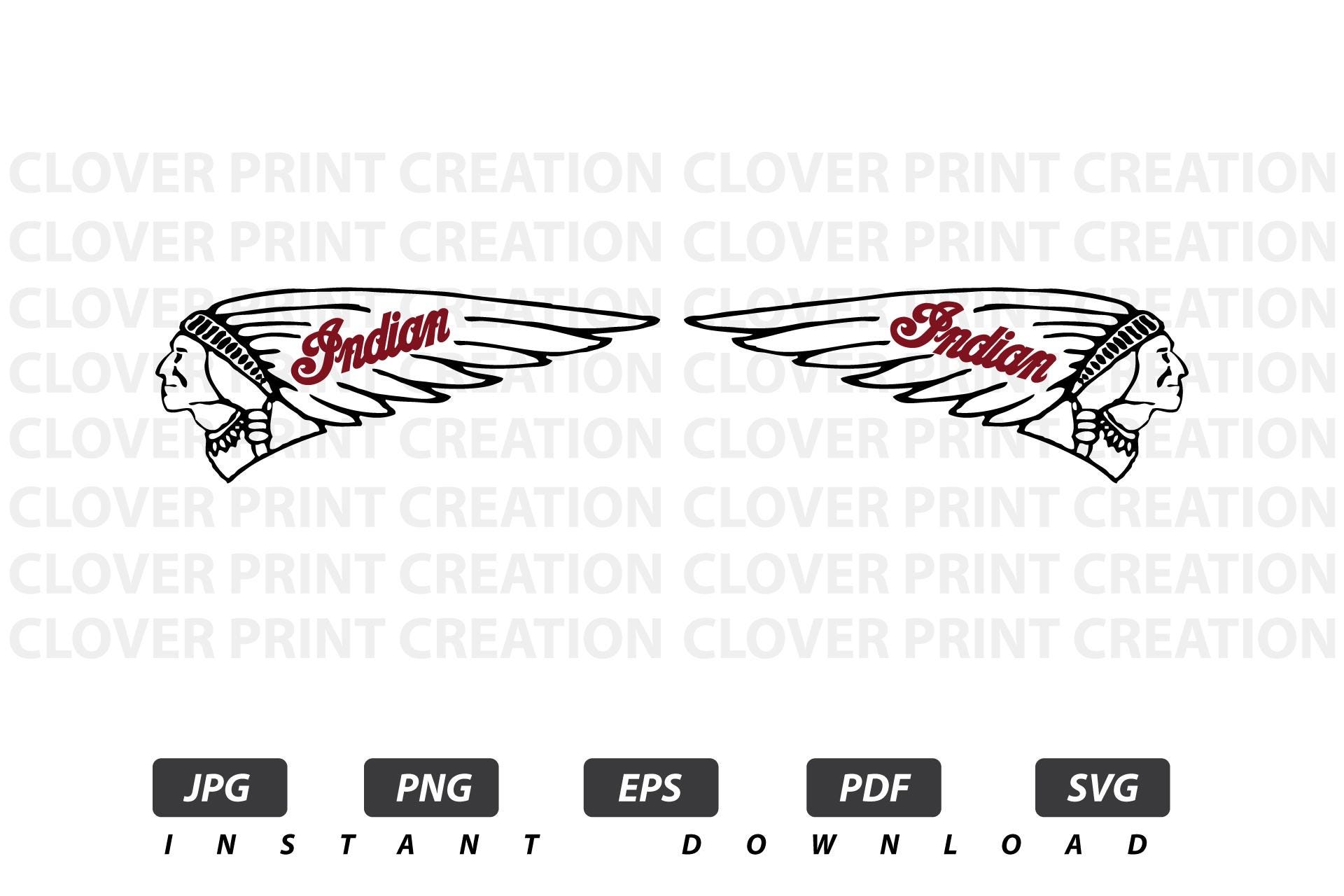 Indian Motorcycle Logo Vector / Instant Download / Print Cut Template / PNG / SVG / EPS / Dxf - Etsy