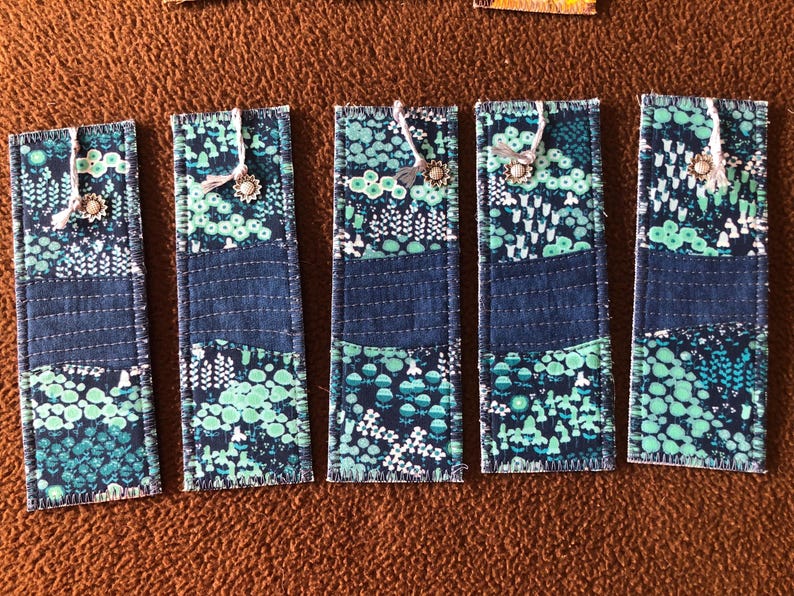 Quilted Fabric Handmade Bookmarks - Seasons With Charm - Etsy