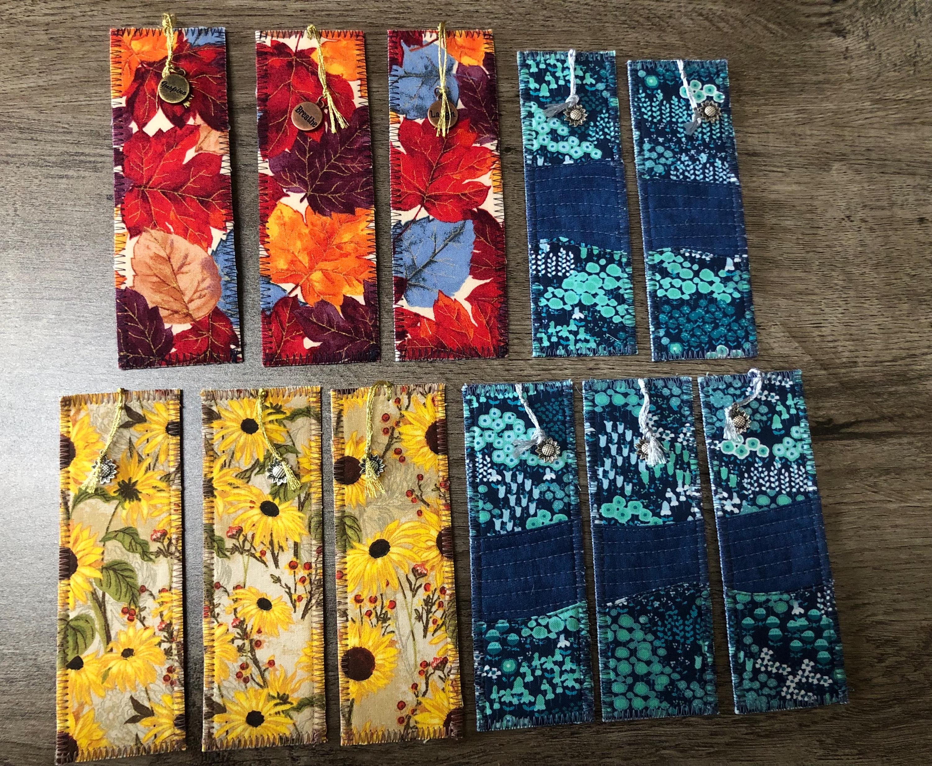 Quilted Fabric Handmade Bookmarks - Seasons With Charm - Etsy