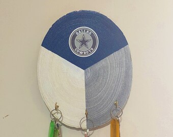 Wooden Keychain Holder Wooden Key Rack Holder Organizer for Wall NFL ...