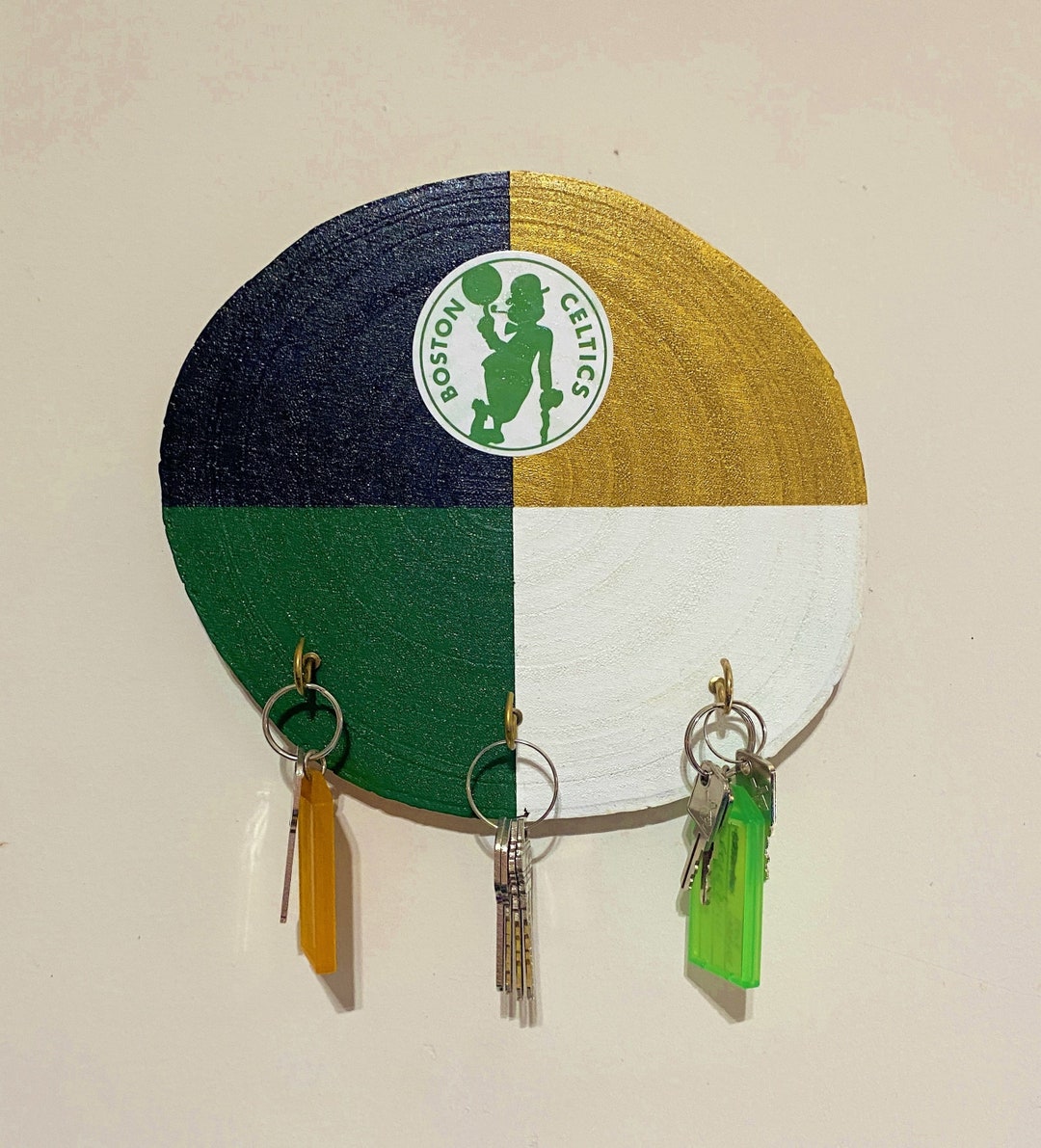 Boston Celtics Basketball Key Holder FREE SHIPPING - Etsy