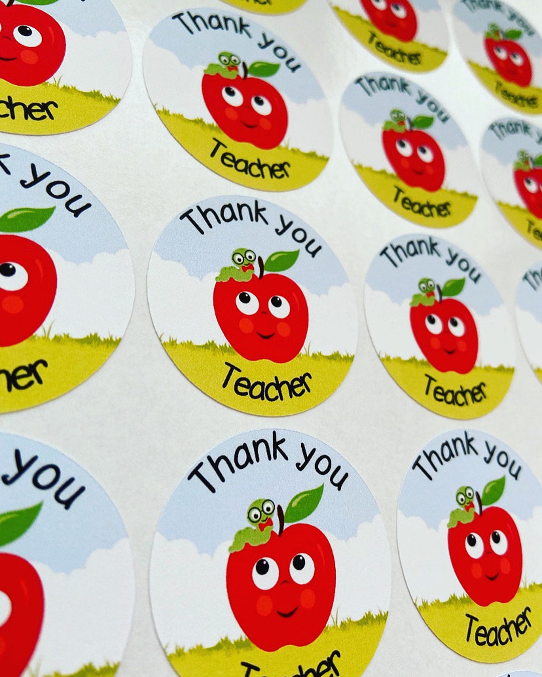Thank You Teacher Stickers | Various Sizes | Gloss or Matte | Labels ...